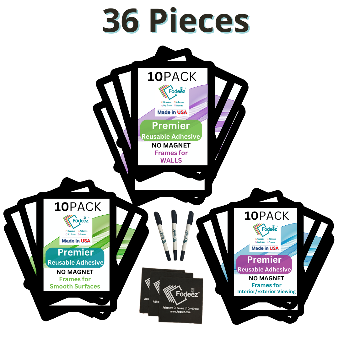 Fodeez® Dry Erase Reusable Adhesive Frames – Fodeez® Frames