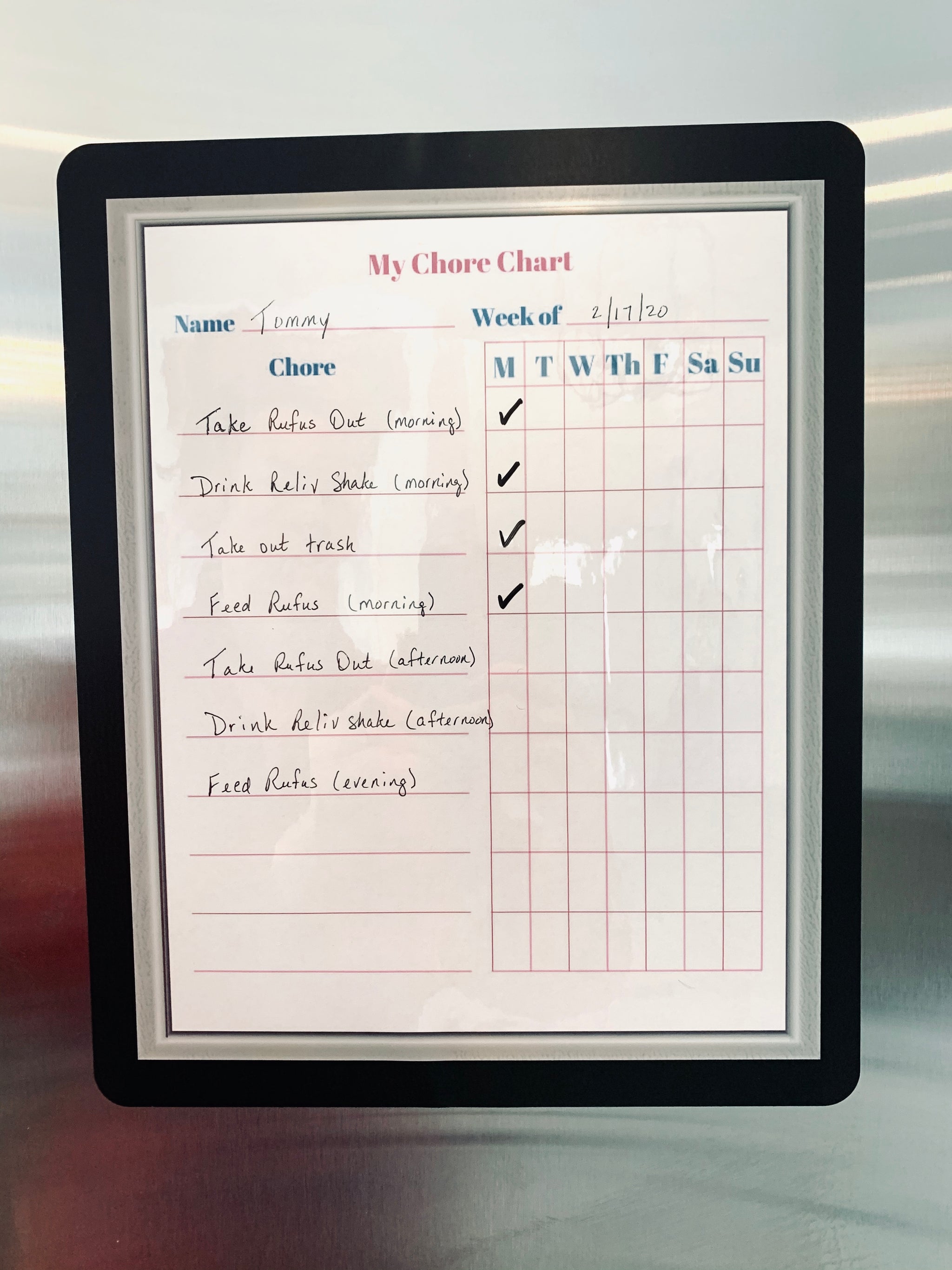 Chore Chart Printable – Fodeez® Frames